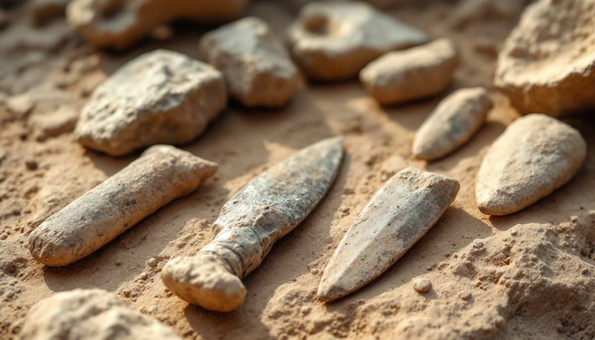 Des outils préhistoriques en pierre vieux de 20 000 ans découvert en ...